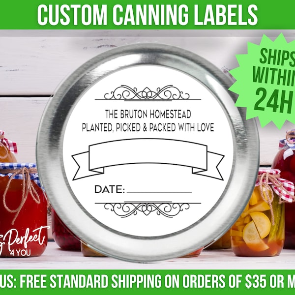 Canning Jar Labels - Etsy