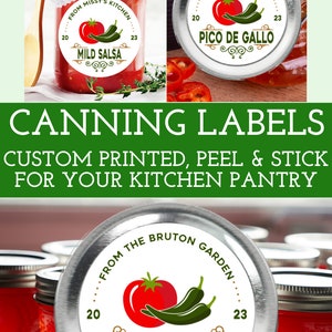 Custom Canning Label Salsa Food Gift Label Personalized From the ...