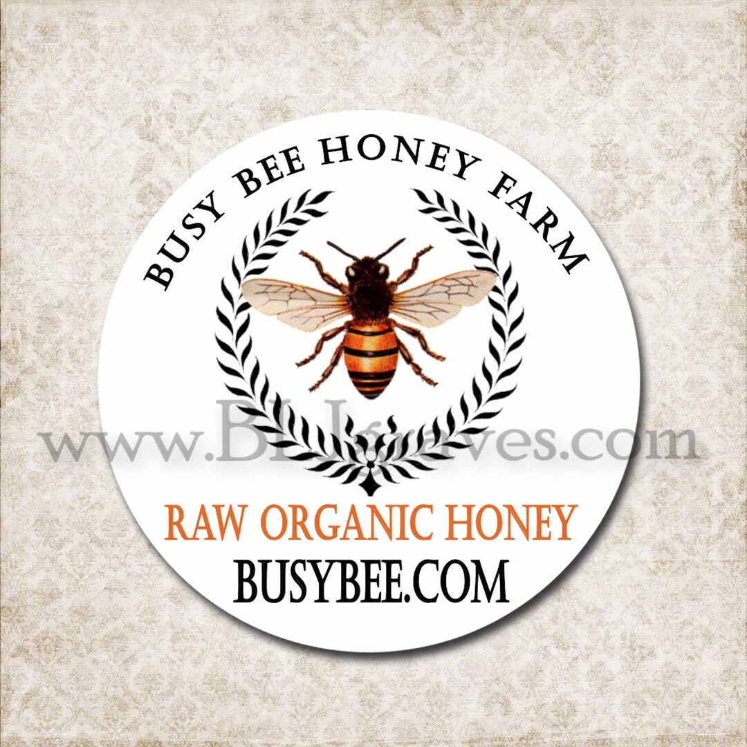 Custom Bee Stickers Personalized Bee Wreath Sticker Labels - Etsy