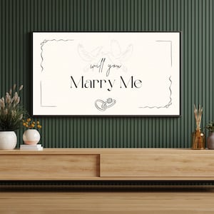 Will You Marry Me TV Art: Elegant Engagement Decor (digital Download ...