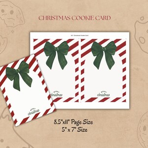 Velvet Ribbon Christmas Cookie Card: Holiday Treat Printable (PDF) - Etsy