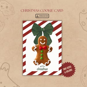 Velvet Ribbon Christmas Cookie Card: Holiday Treat Printable (PDF) - Etsy