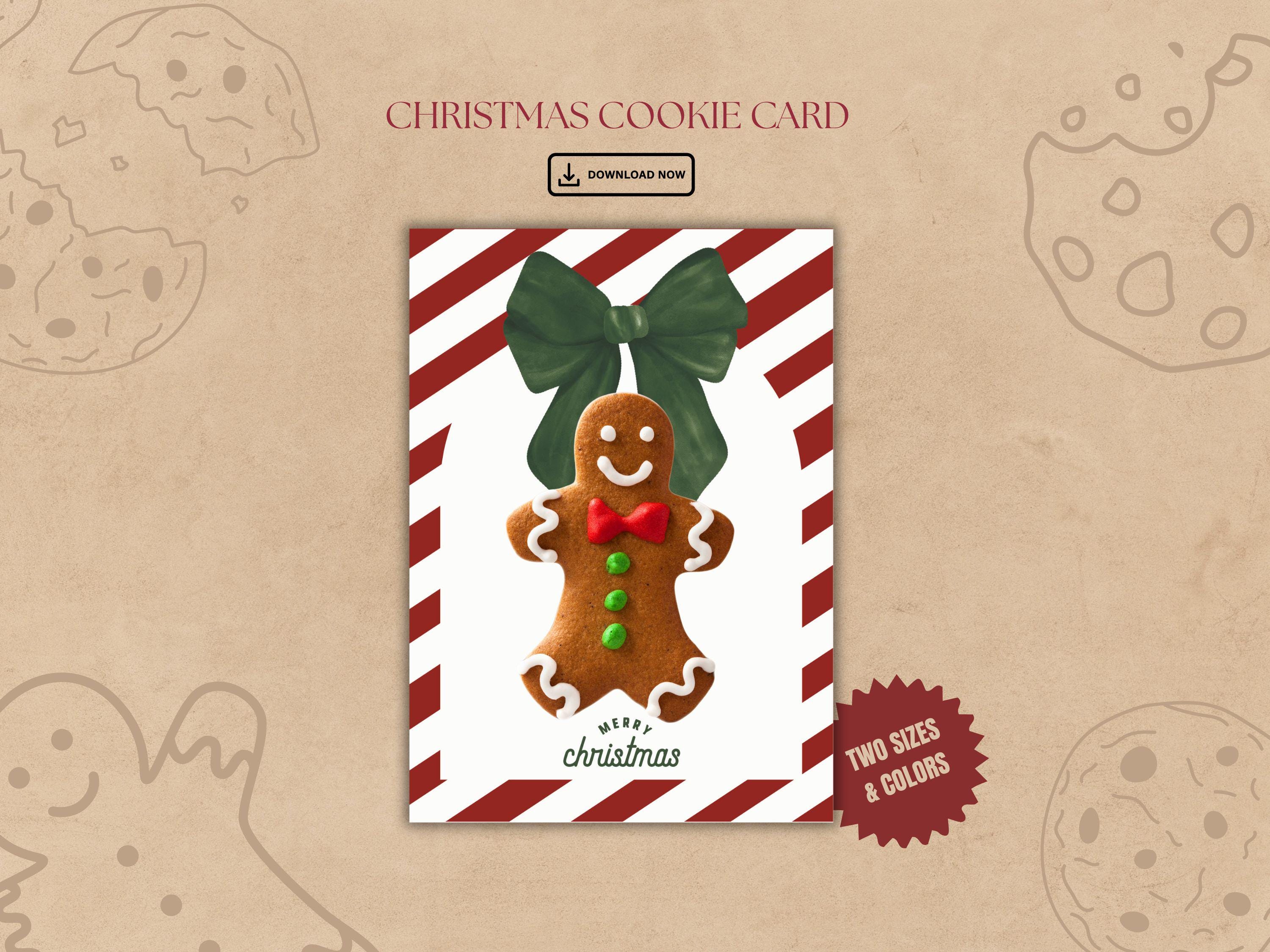 Velvet Ribbon Christmas Cookie Card: Holiday Treat Printable (PDF) - Etsy