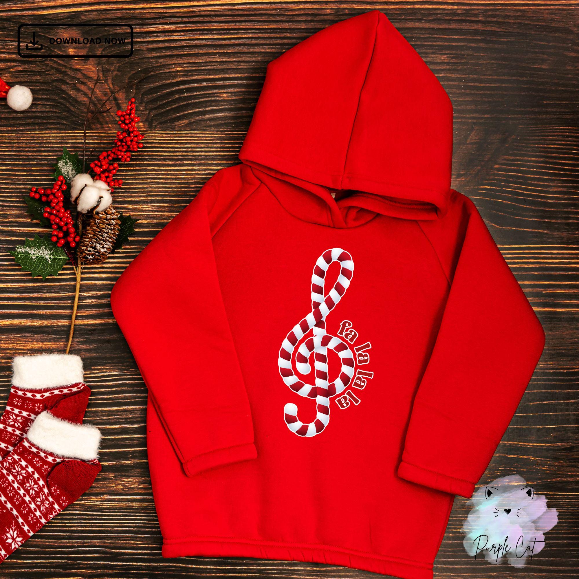 Fa La La Candy Cane Treble Clef Design (digital Download) - Etsy