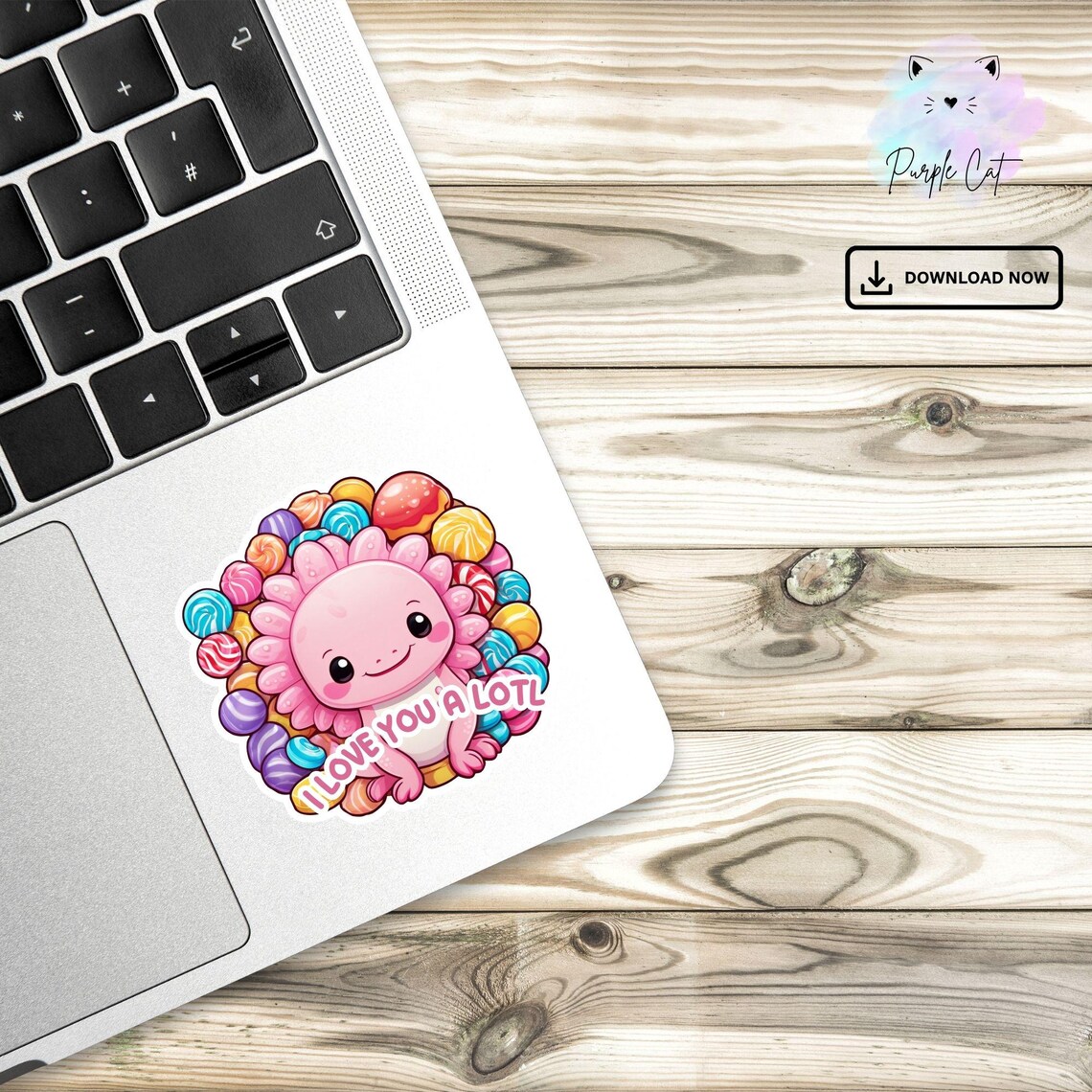 Cute Axolotl Sticker Set, Cute Axolotls Printable, Digital Planner ...
