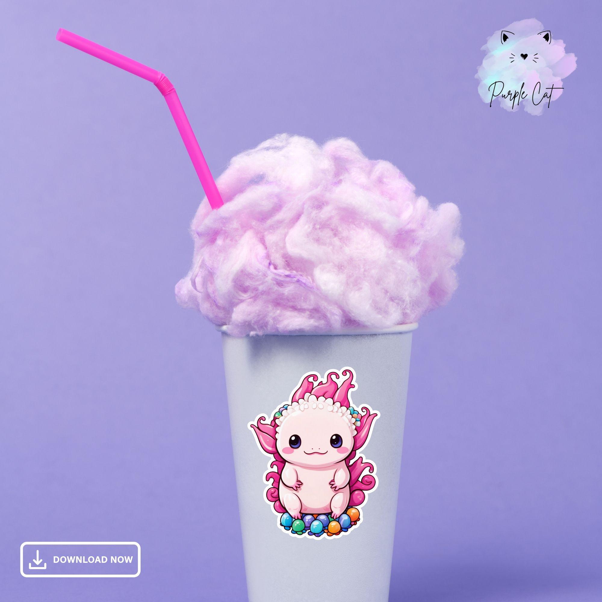 Cute Axolotl Sticker Set, Cute Axolotls Printable, Digital Planner ...