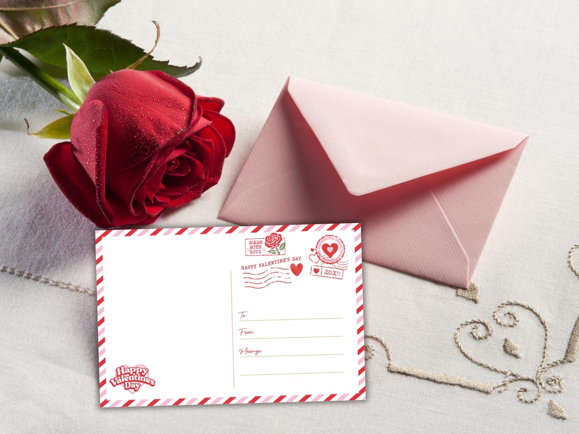 Valentine’s Postcards: Printable Sweet Valentine Card (digital Download ...