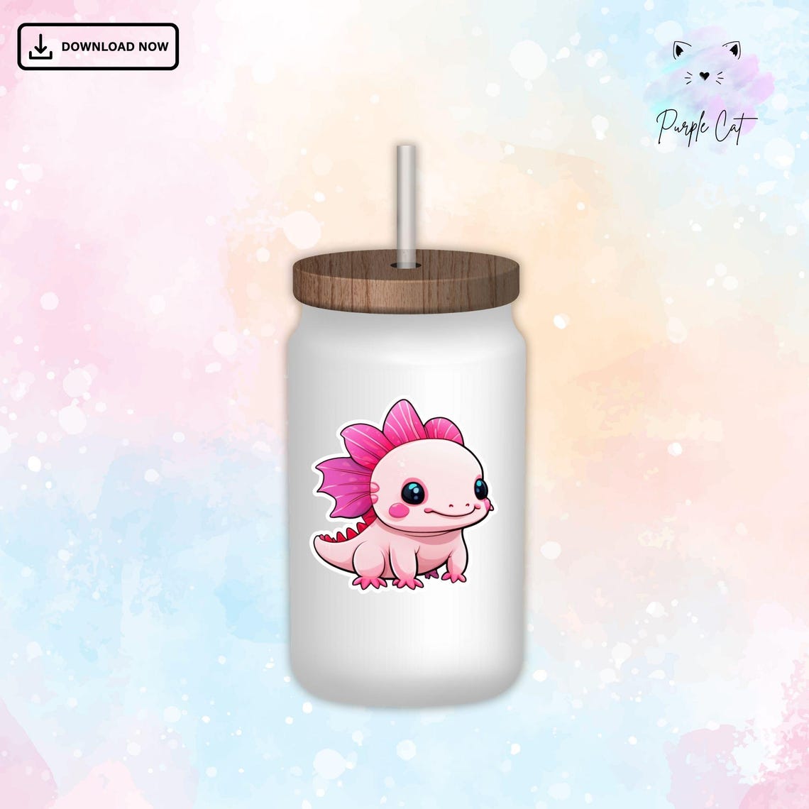 Cute Axolotl Sticker Set, Cute Axolotls Printable, Digital Planner ...
