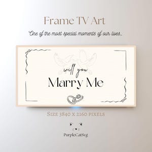 Will You Marry Me TV Art: Elegant Engagement Decor (digital Download ...