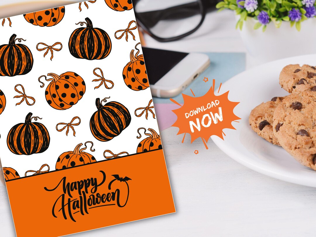 Halloween Cookie Cards & Box Backers Set (digital Download) - Etsy