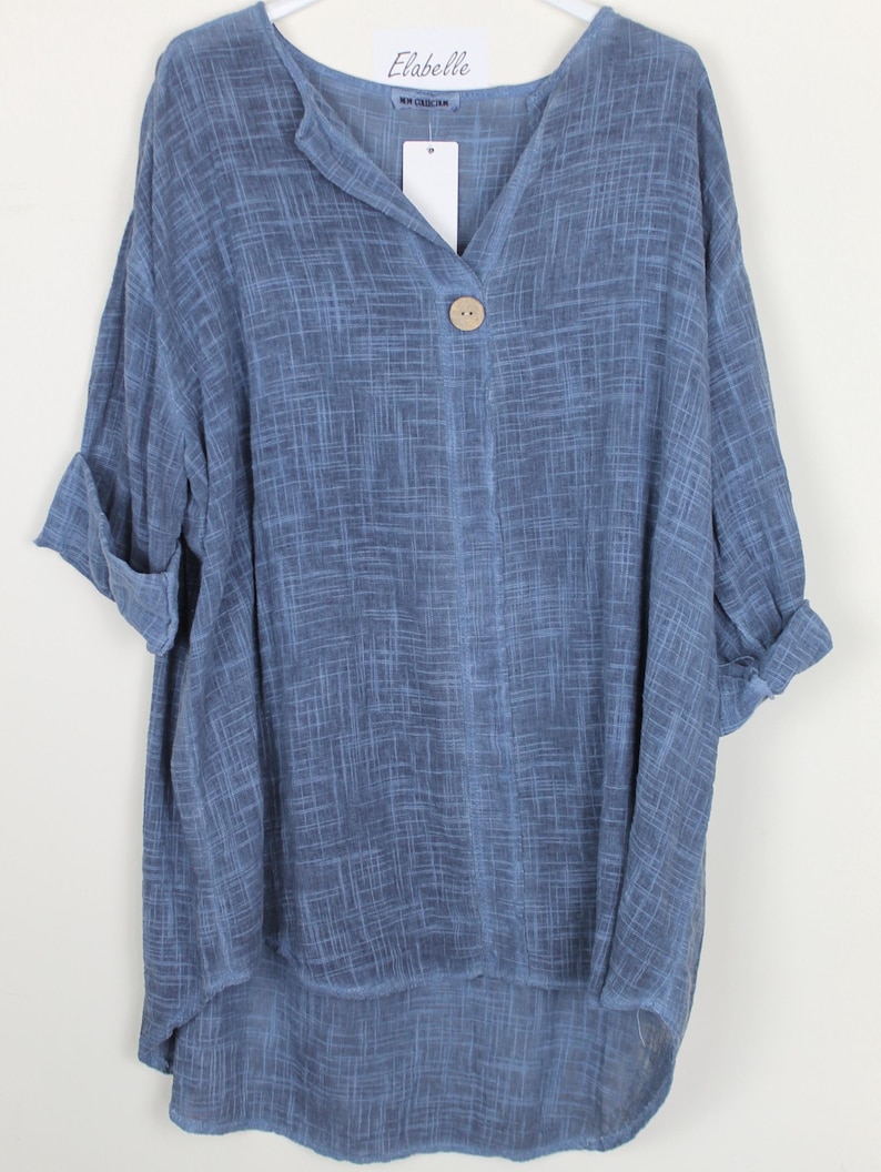New Ladies Lightweight Summer Holiday Casual Oversized Cotton & Linen ...