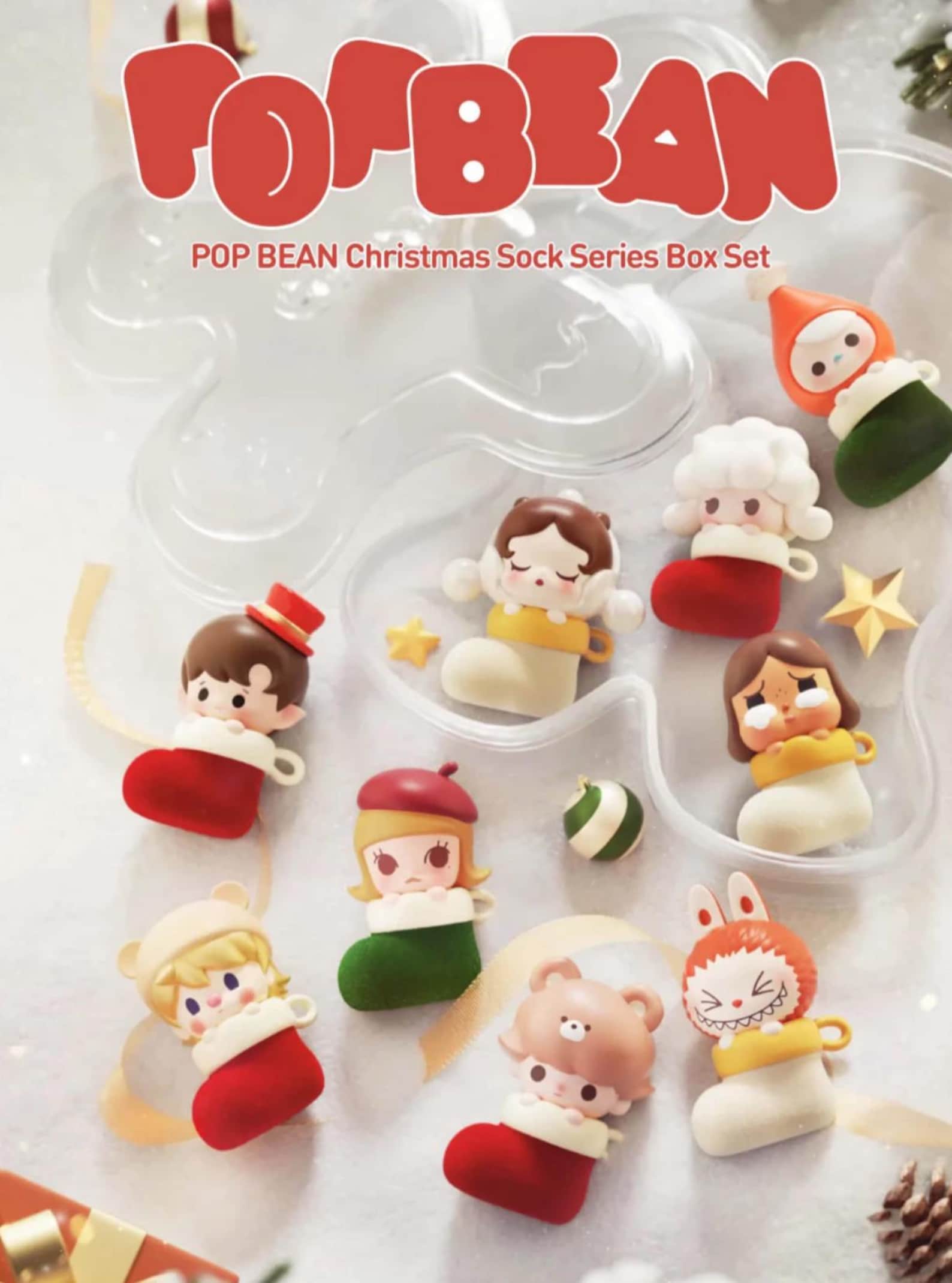 Popmart Pop Bean Christmas Sock Series Box Set Birthday Gift Kid Toy ...