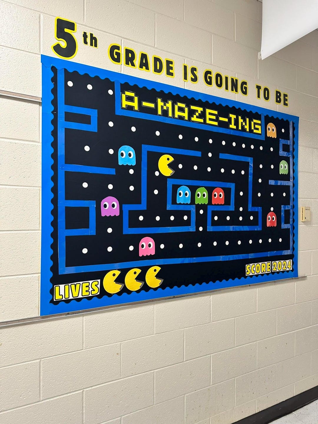Bulletin Board and Classroom Door- Pac Man Theme - Etsy