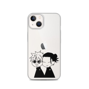 Clear Jujutsu Kaisen Anime Black and White Chibi Gojo & Geto Case for ...
