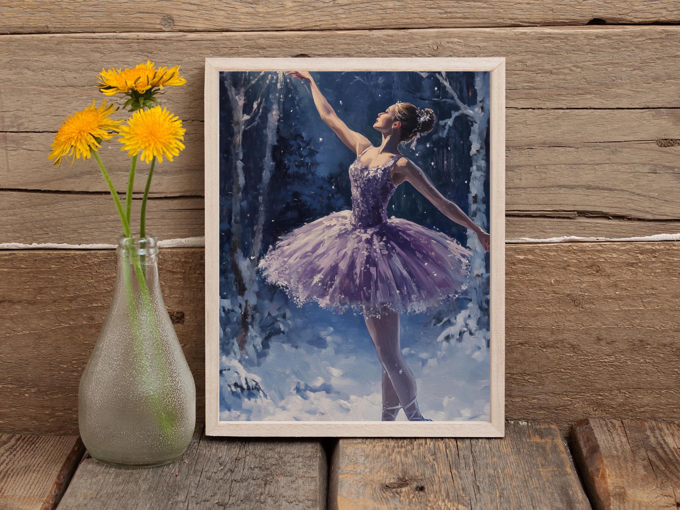 Nutcracker Ballerina Art Print: Christmas Balletcore Decor (digital ...