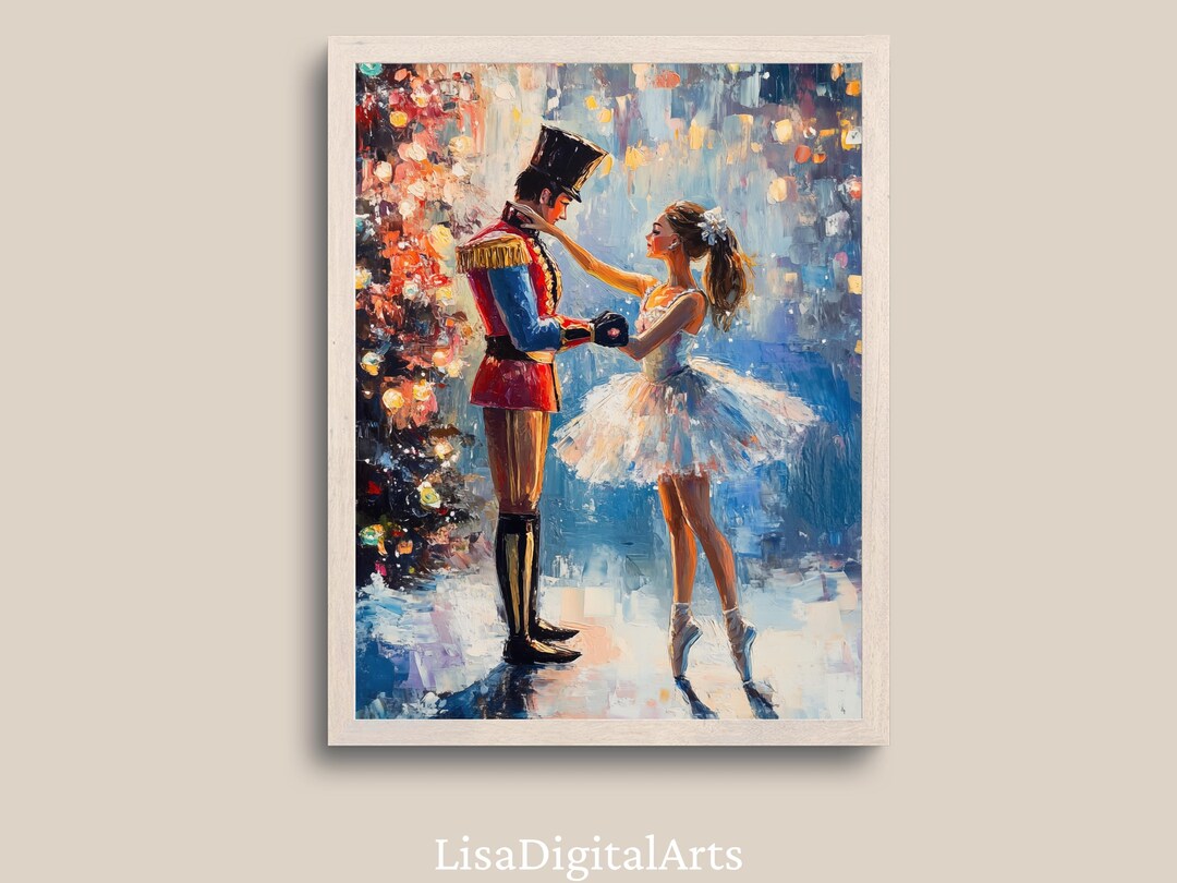 Nutcracker Ballet Print, Christmas Ballerina, Fairy Tale Art (digital ...