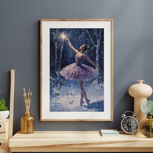 Nutcracker Ballerina Art Print: Christmas Balletcore Decor (digital ...