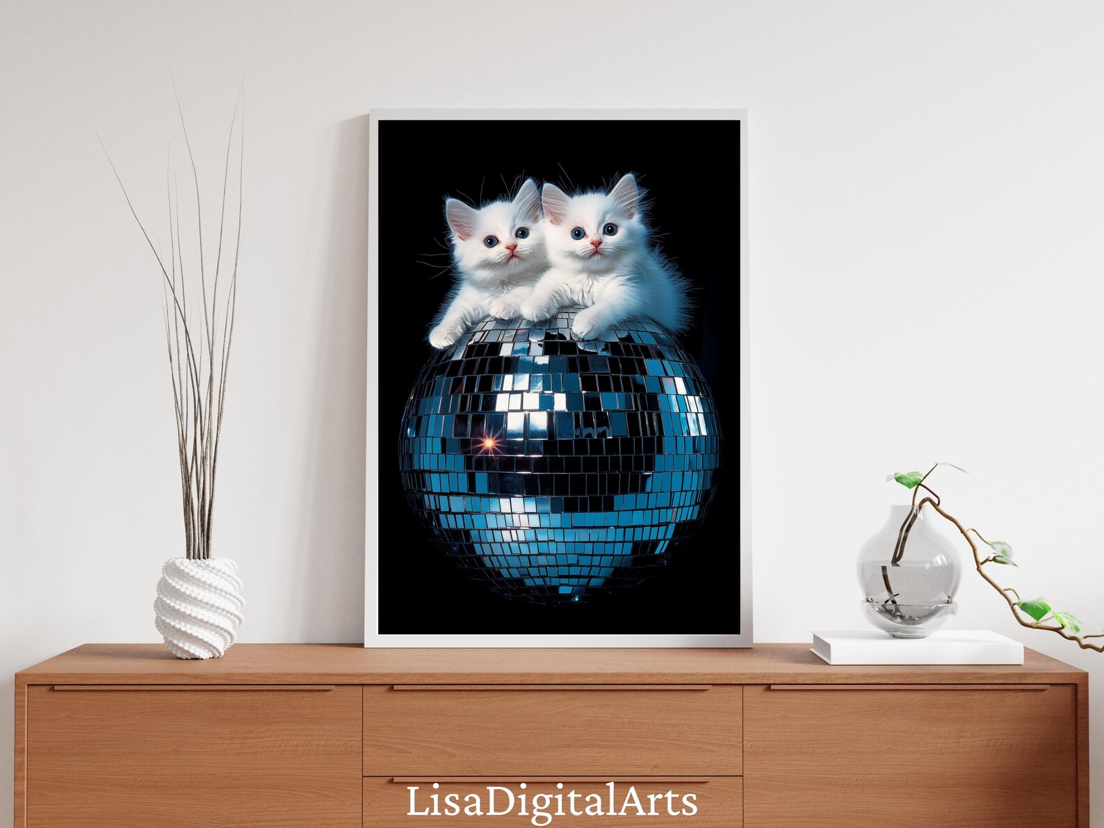 Kitten Disco Ball Print – Cat Lover Wall Art (digital Download) - Etsy
