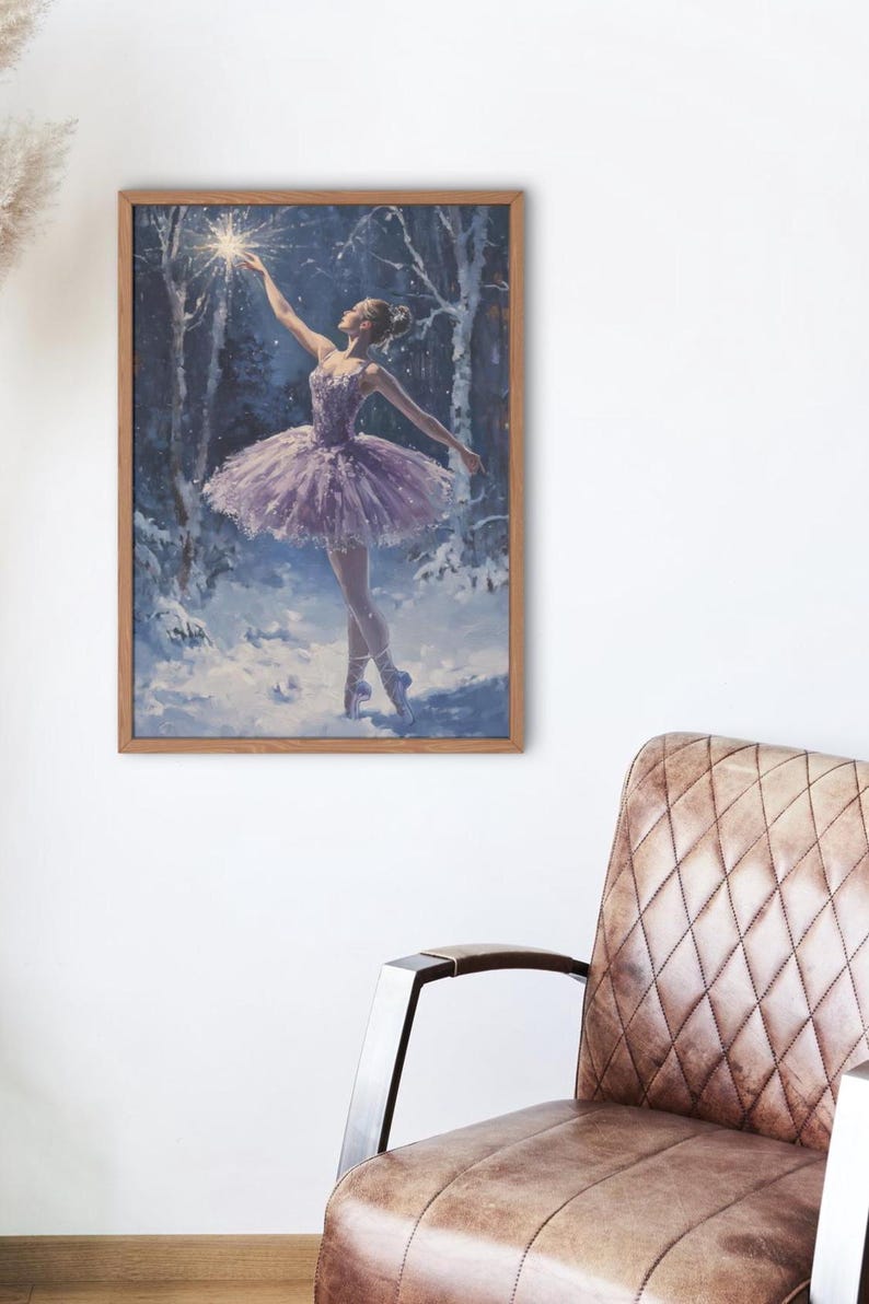 Nutcracker Ballerina Art Print: Christmas Balletcore Decor (digital ...