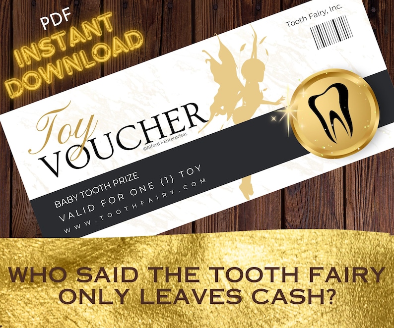 Tooth Fairy Toy Voucher - INSTANT DOWNLOAD - Coupon - Etsy