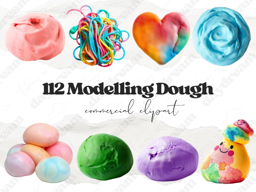 Watercolour Modelling Dough Clipart: 112 PNG Graphics (commercial Use ...