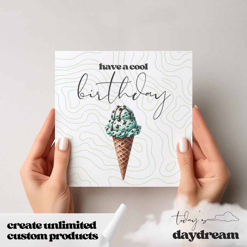 Watercolour Ice Cream Cones Clipart: PNG Graphics, Commercial Use ...