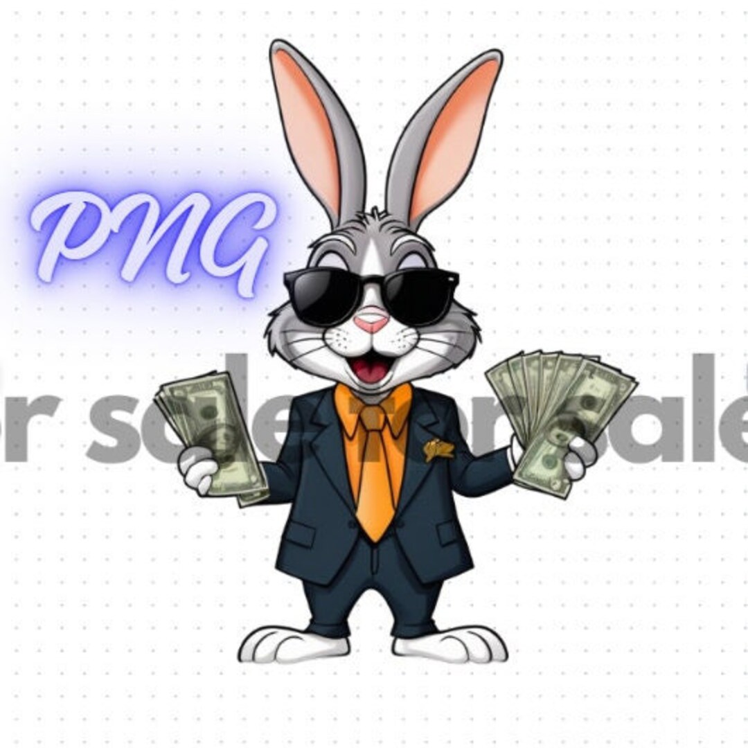 Thug Bugs Bunny High Quality PNG Cartoon Design for T Shirts, Mugs ...