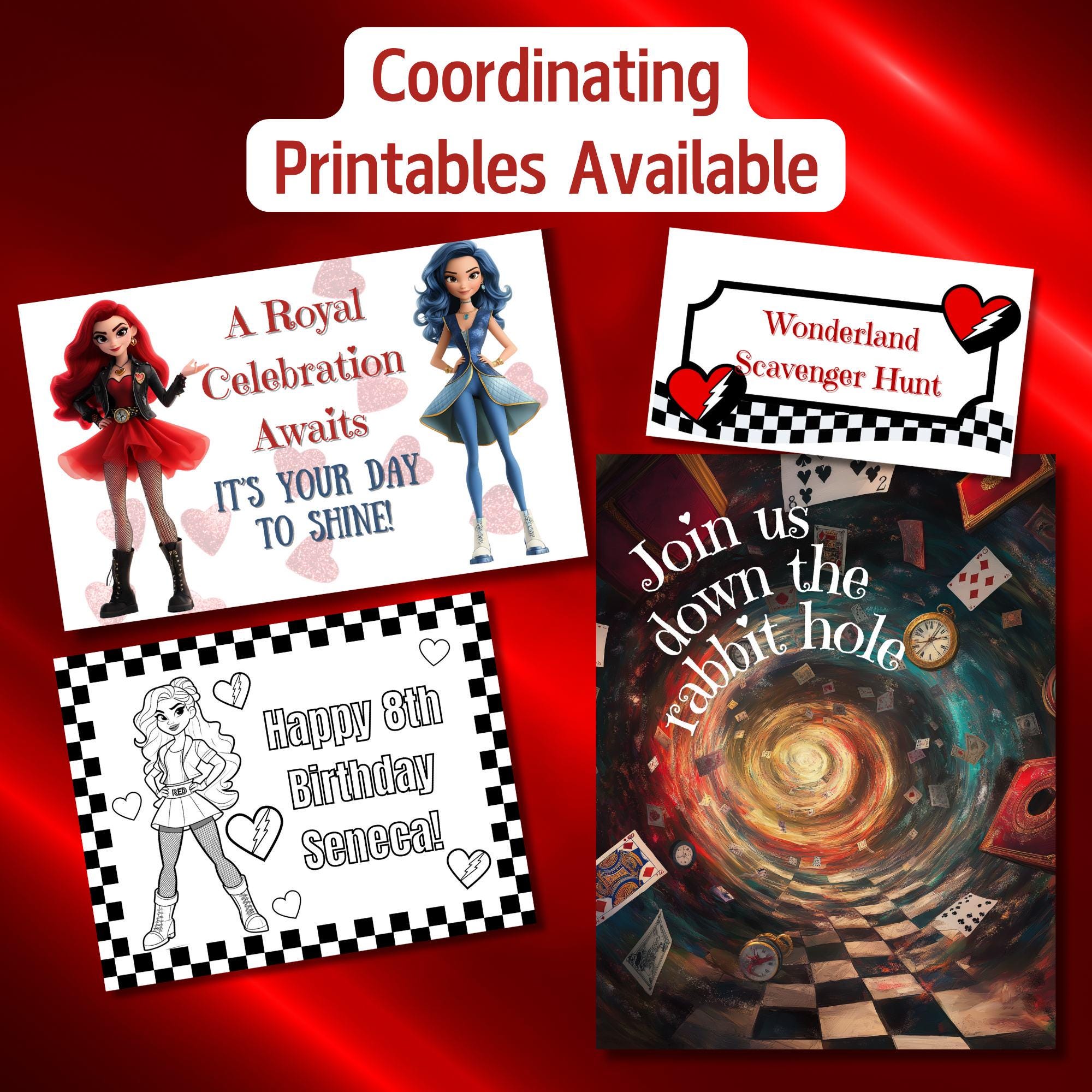 Descendants 4 Rise of Red Wonderland Queen of Hearts Princess Red Royal ...