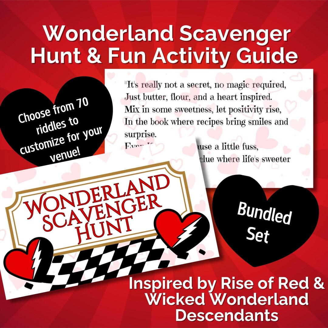 Rise of Red Scavenger Hunt, Descendants Party Games, Wicked Wonderland ...