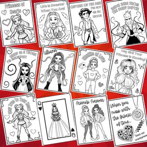 Rise of Red Coloring Pages, Descendants Color Sheets, Kids Party ...
