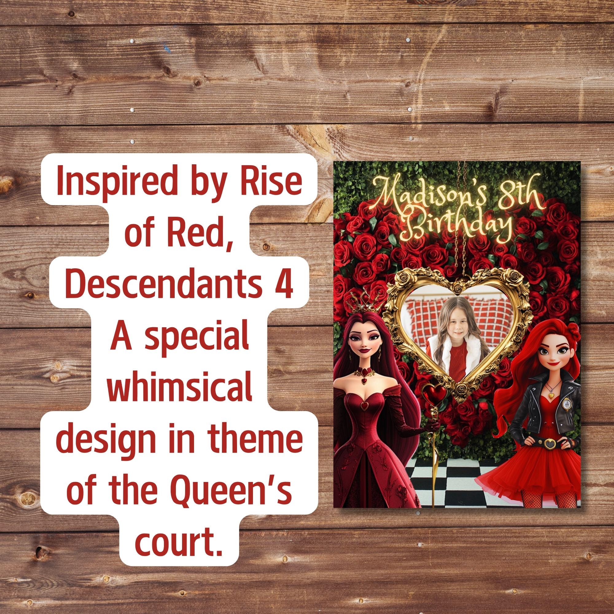 Descendants 4 Rise of Red Wonderland Queen of Hearts Princess Red Royal ...
