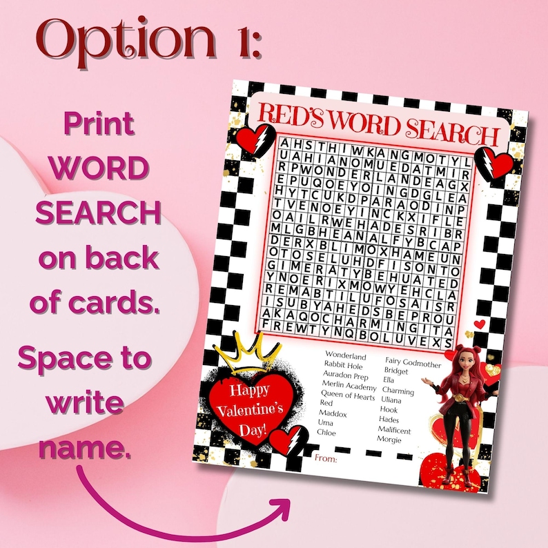 Valentines Cards, Rise of Red Descendants 4, Princess Red, School Kids ...