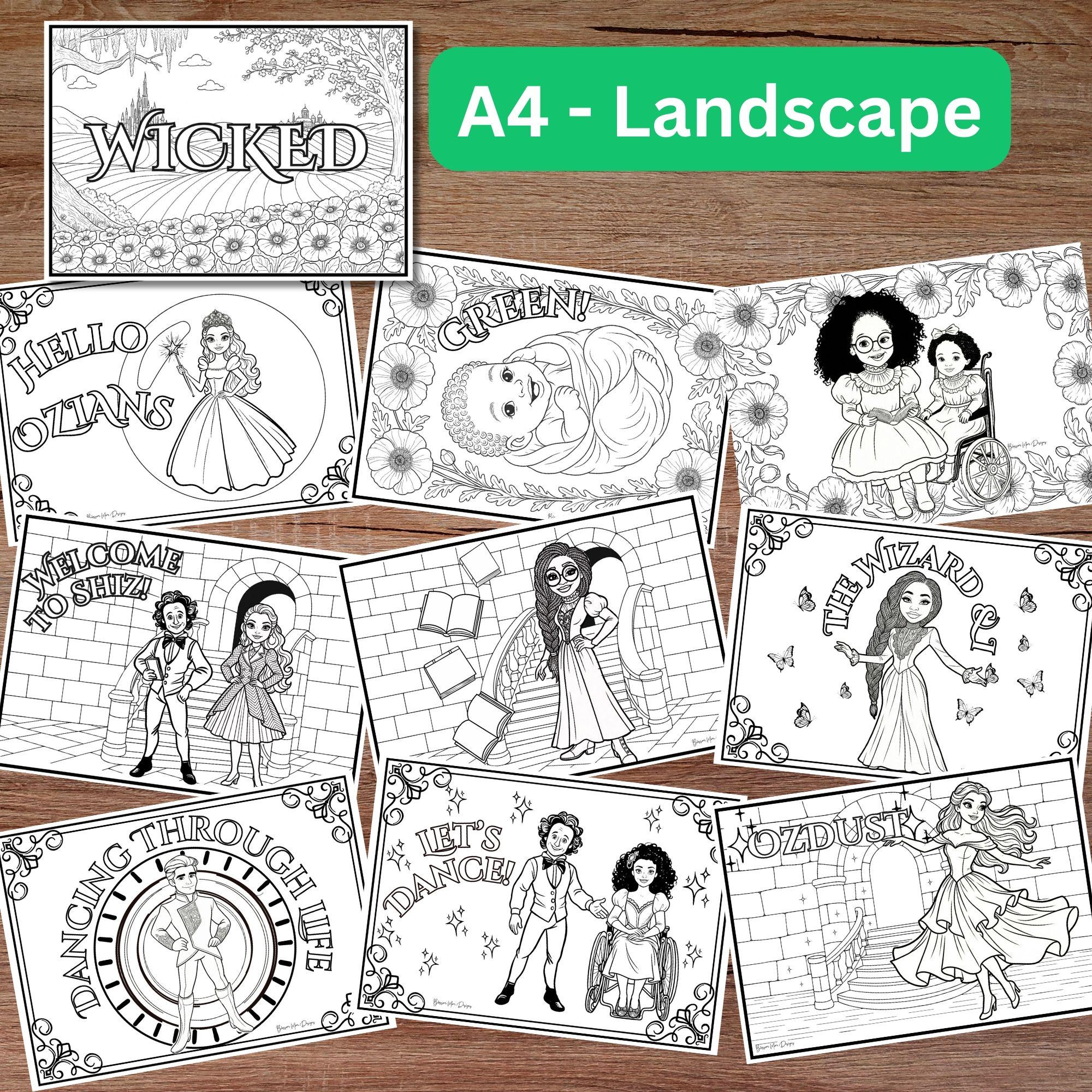 Coloring Pages Wicked Birthday Party Activity Party Favor, Printable ...