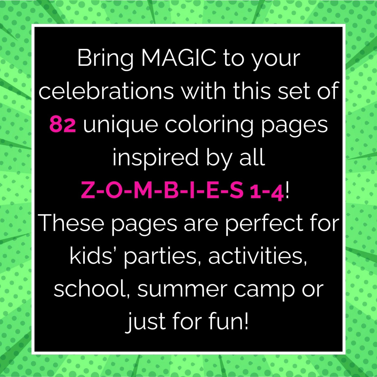Disney Zombies 1,2,3,4 Coloring Pages - Zombies Printable Color Book 82 ...
