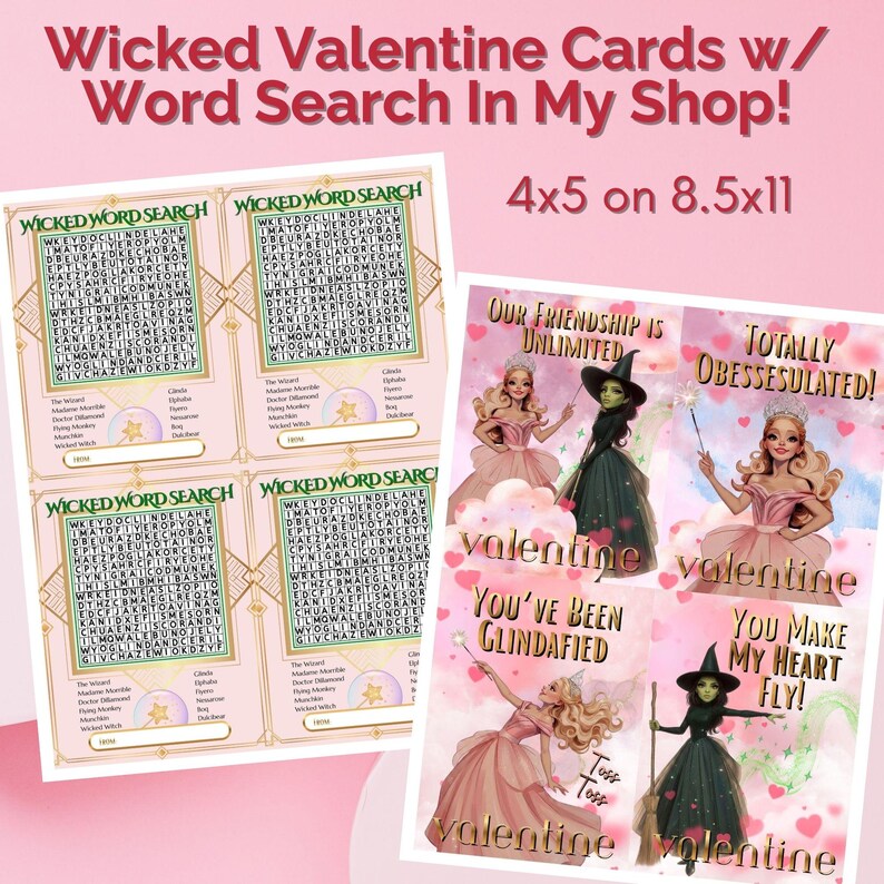 Wicked Word Search Birthday Party Activity, Wicked Themed Party Game ...