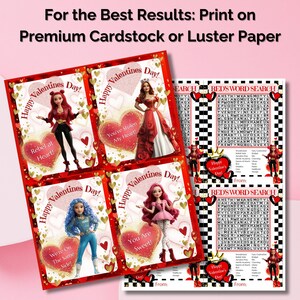 Valentines Cards, Rise of Red Descendants 4, Princess Red, School Kids ...