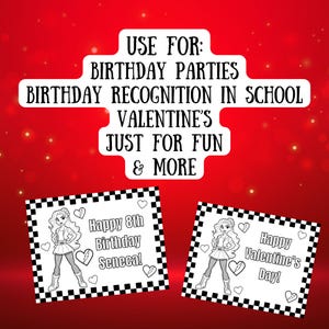 Red Descendants 4 Rise of Red Coloring Page, Custom Editable Canva ...