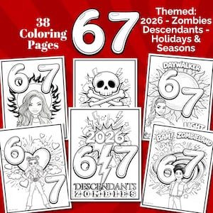New Year 67 Coloring Page - Etsy
