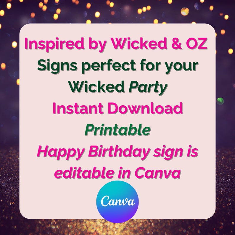 Welcome to OZ & Editable Happy Birthday Party Decoration, Digital ...