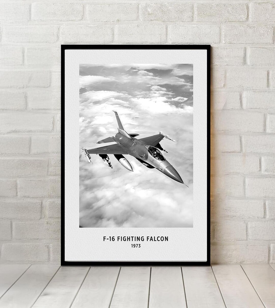 F16C Fighting Falcon Poster, Aviation Art, Fighter Jet Print, Plane ...