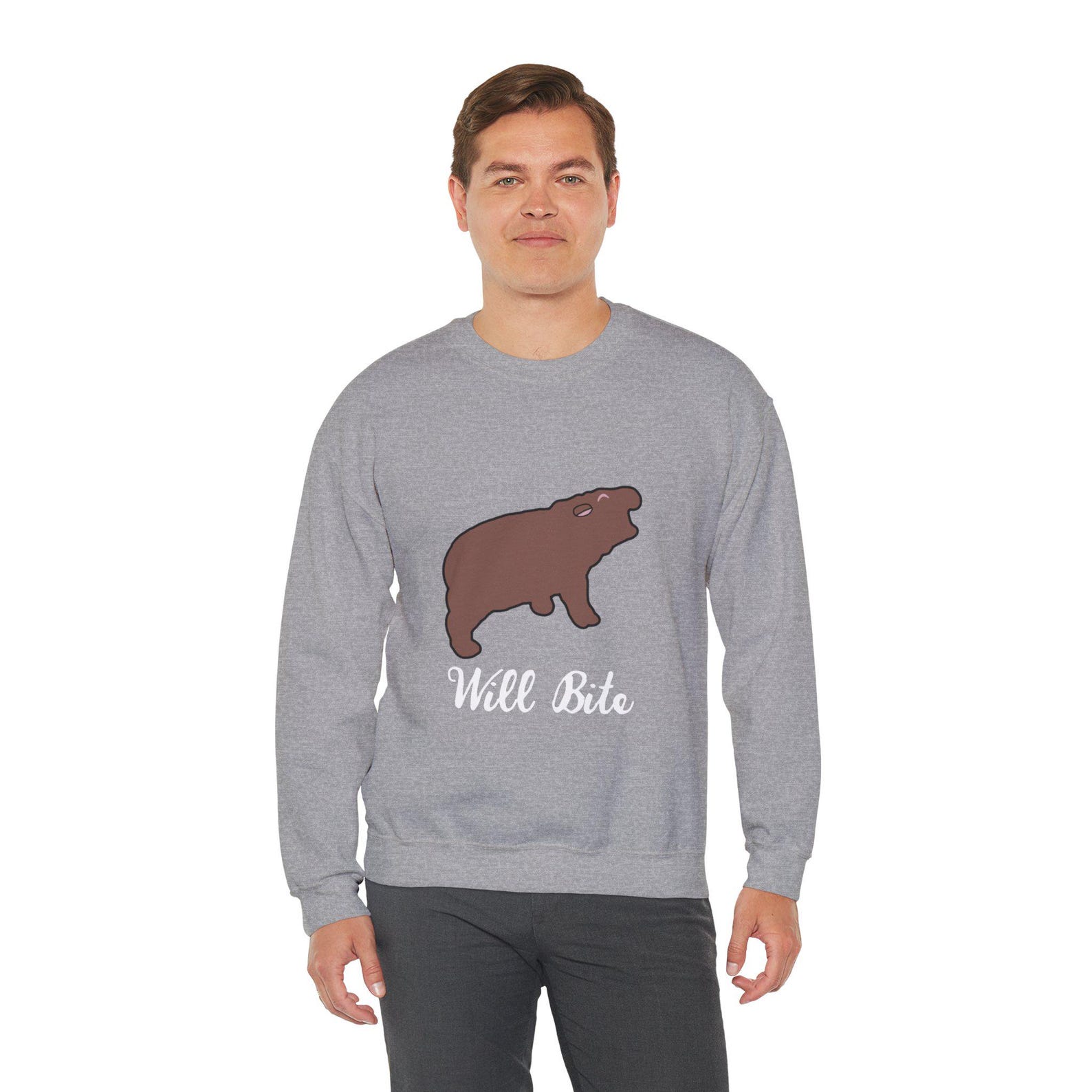 Moo Deng Bouncy Pig Viral Bite Chaos Tiktok Sweatshirt Unisex Crewneck ...