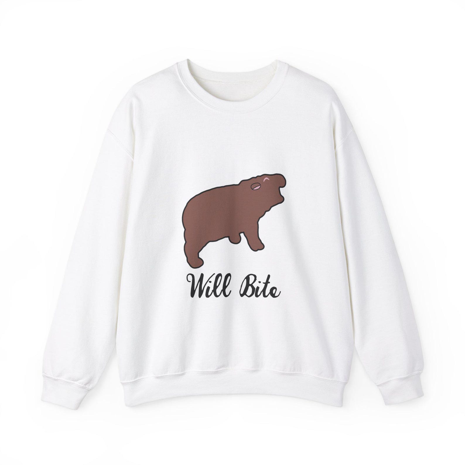 Moo Deng Bouncy Pig Viral Bite Chaos Tiktok Sweatshirt Unisex Crewneck ...