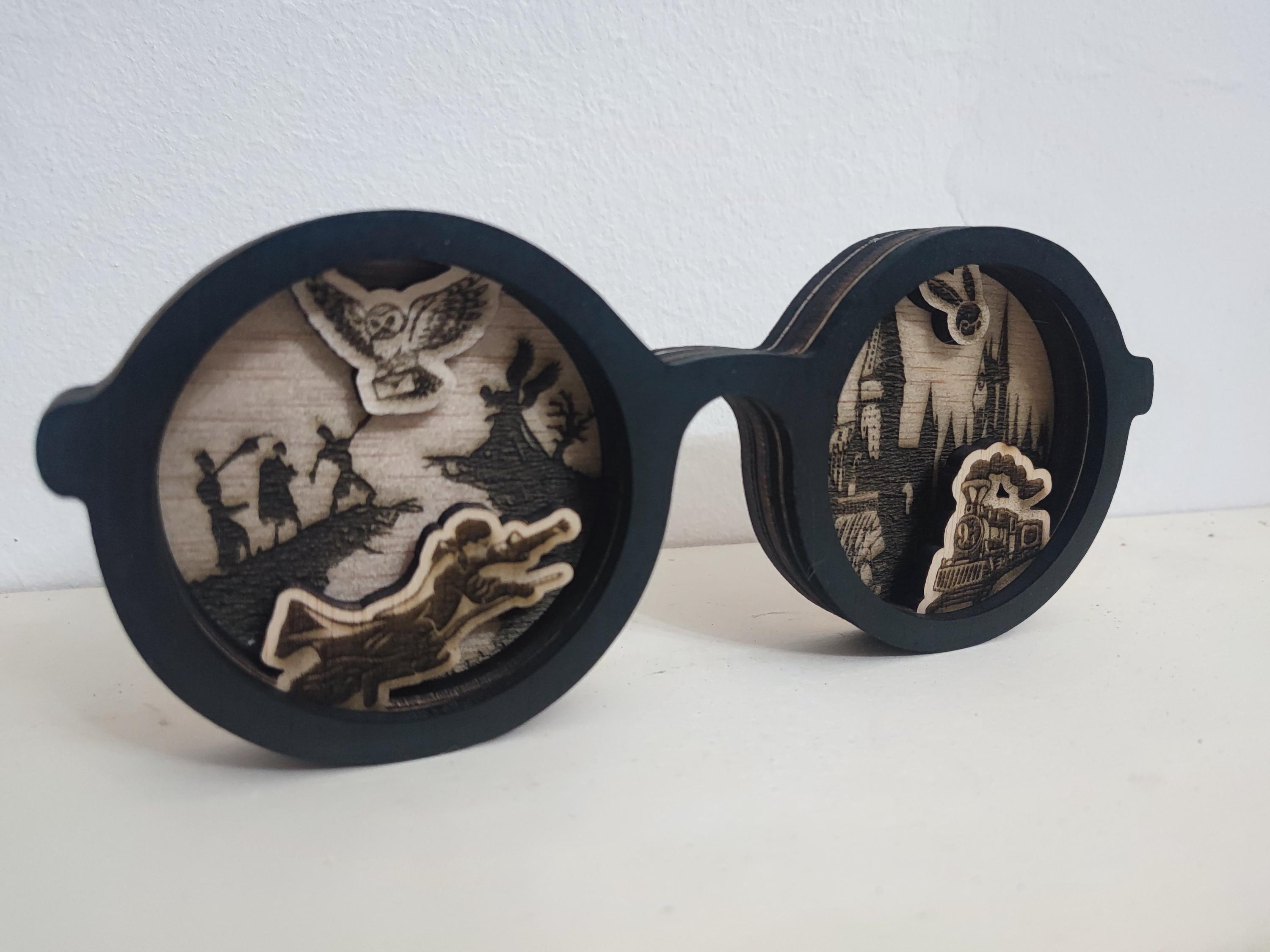 Wizard Glasses Laser Cut File | Multilayer Wood Wall Decor SVG DXF AI ...