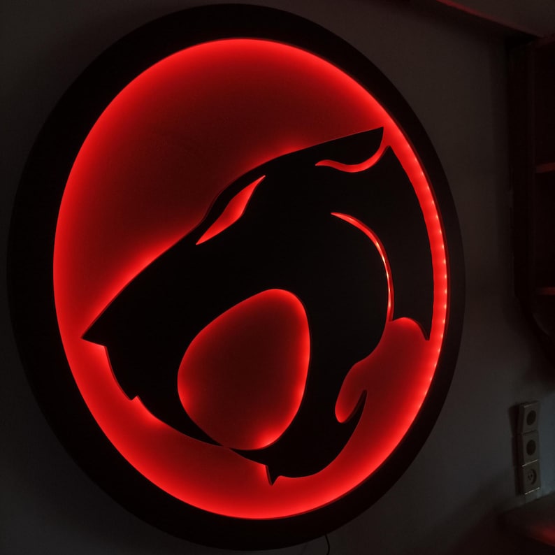 Thunder Cats LED Wall Light Art Handmade Wooden Night Lamp Nostalgic ...