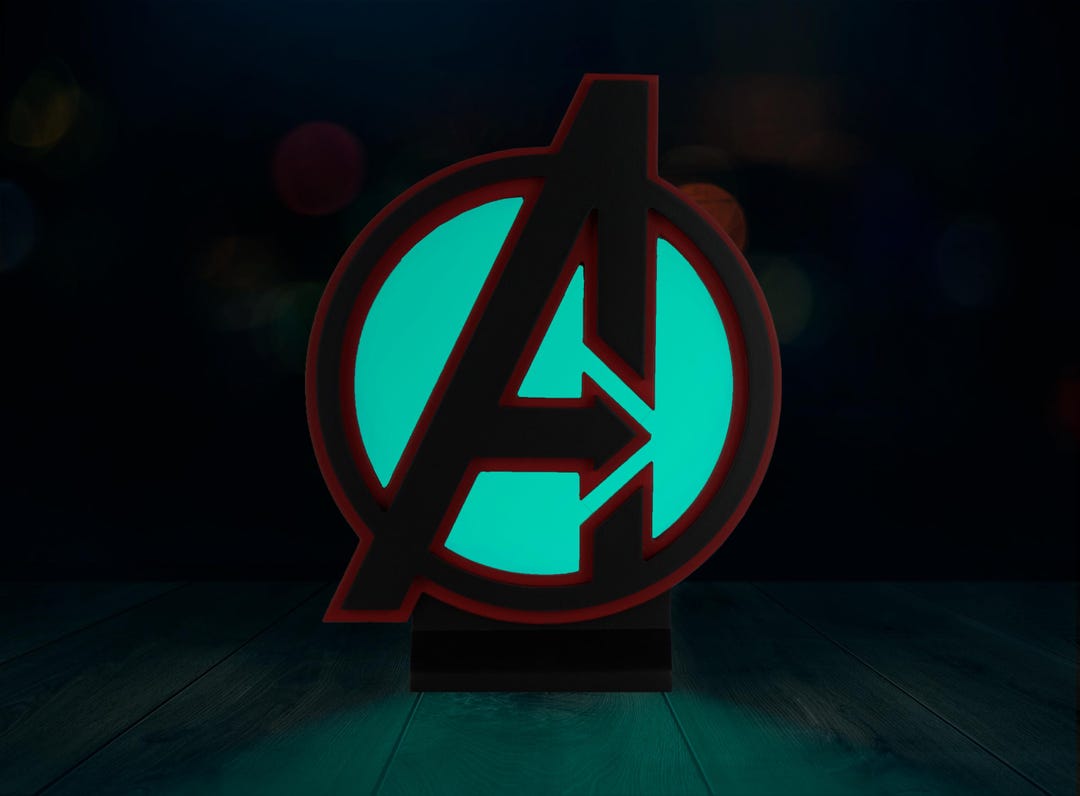 Superhero Team LED Desk Lamp | Superheroes Table Light | Handmade ...