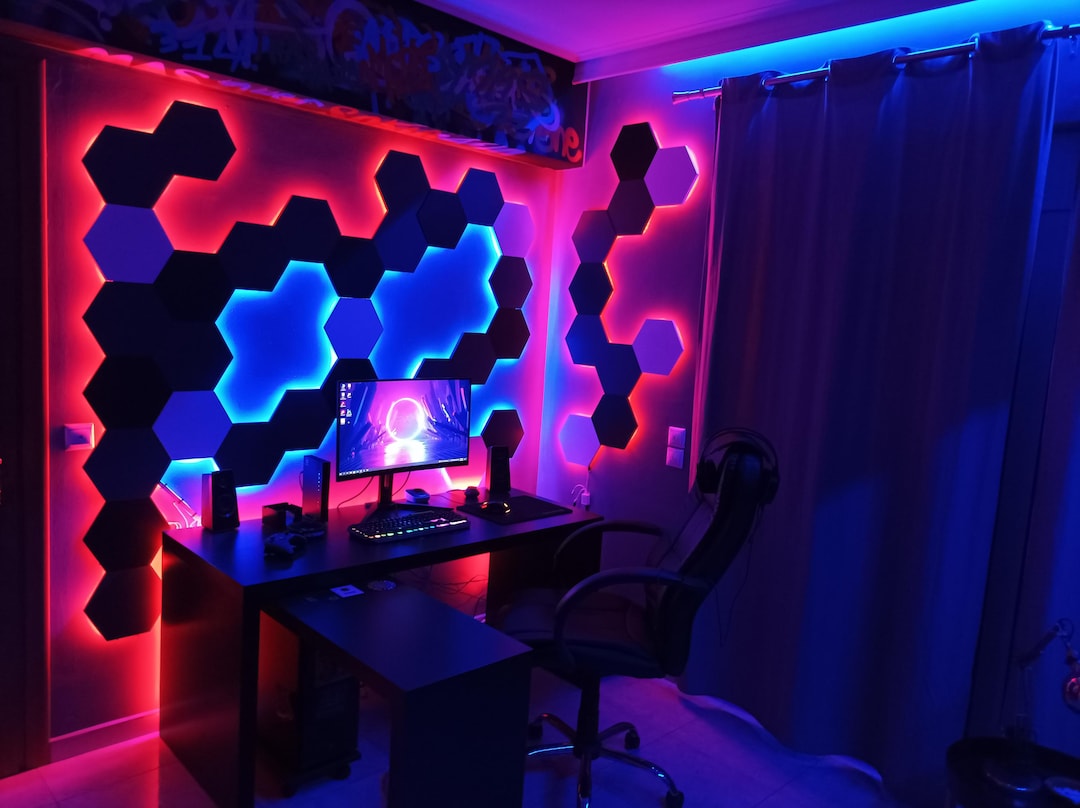 Custom LED Wall Lights – Personalized Wooden Plexiglass Wall Lamps Game ...