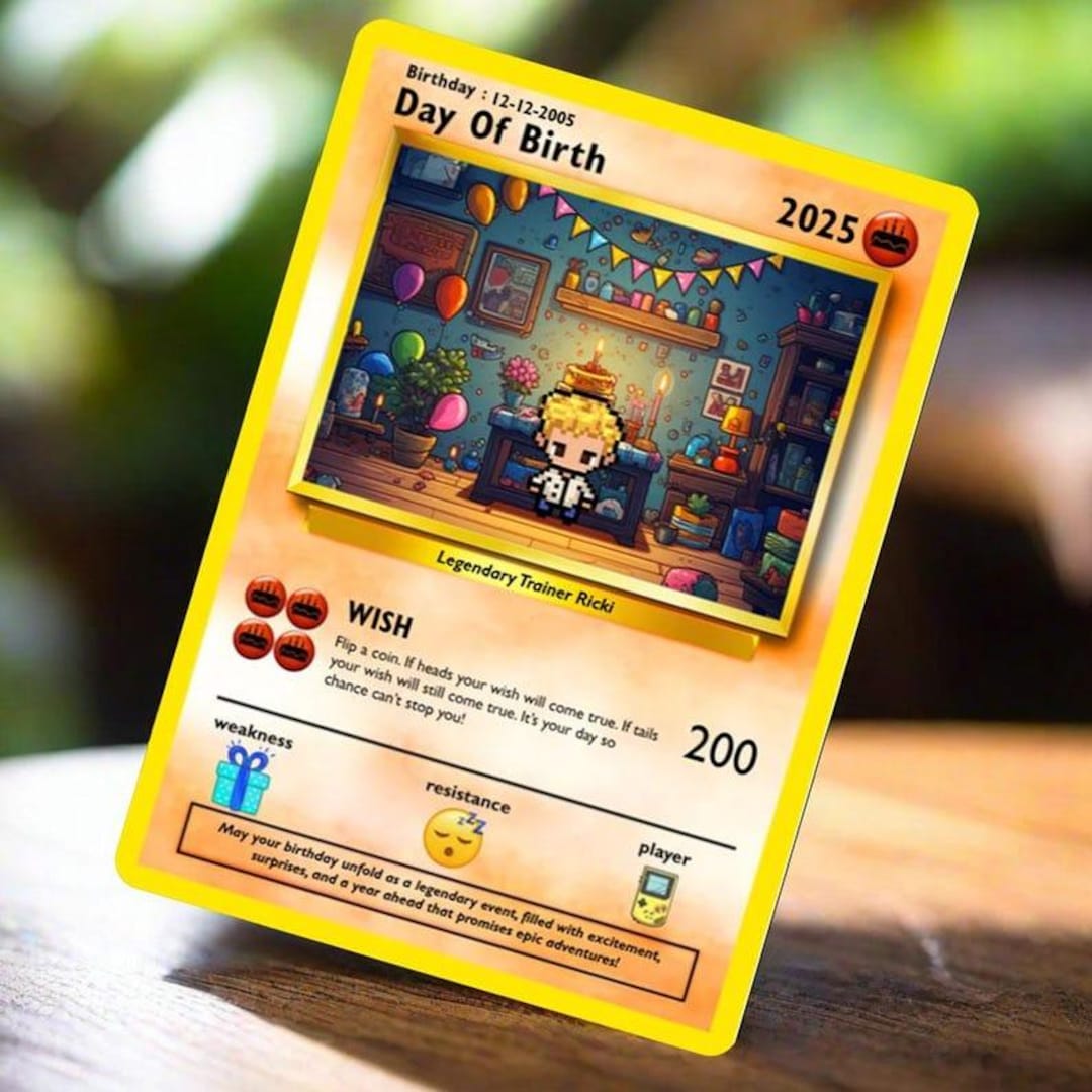 Custom Birthday Poke Card, Personalized Birthday Gift, Unique Birthday ...