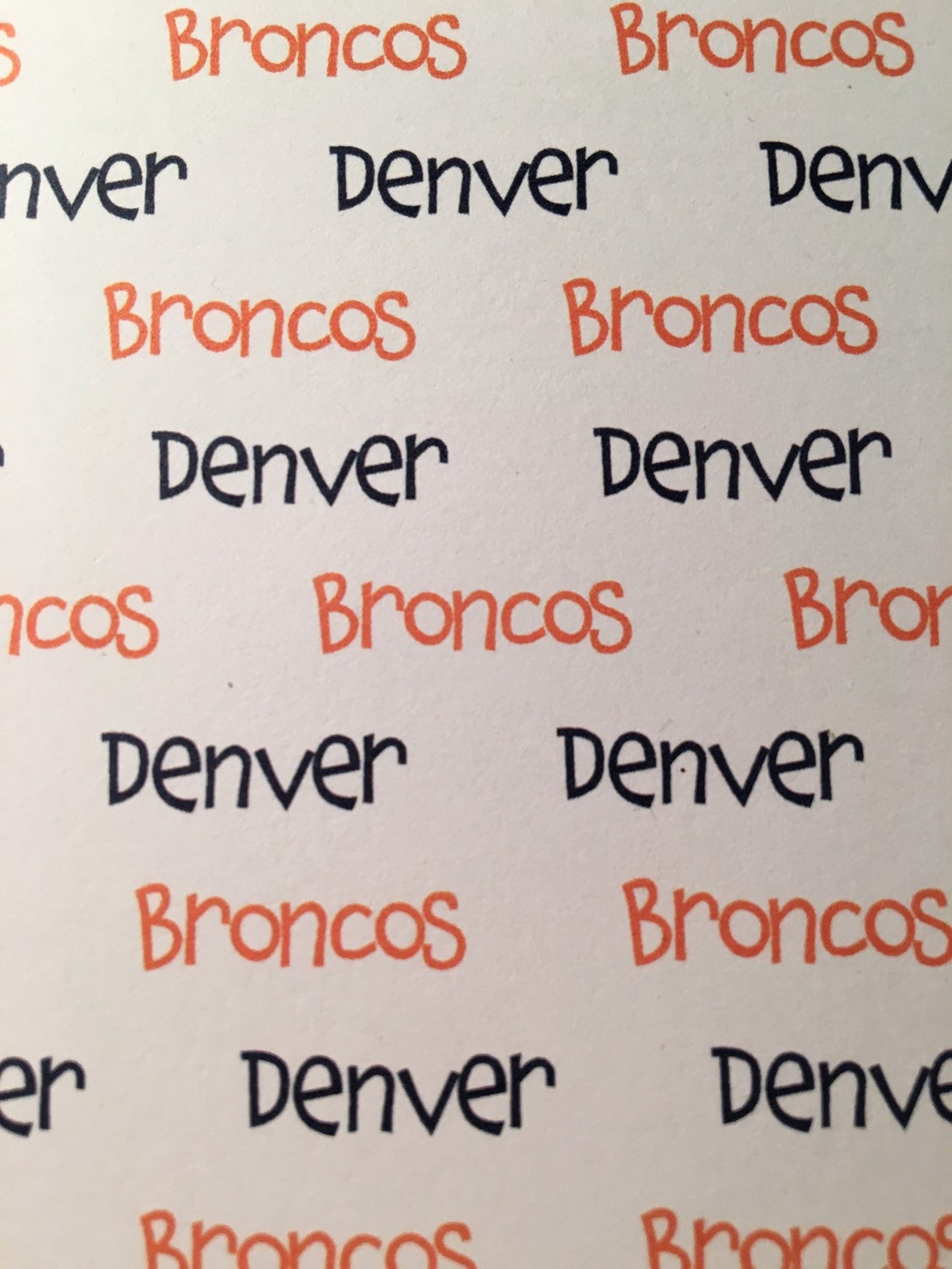 Denver Broncos 12x12 Scrapbook Paper - Etsy