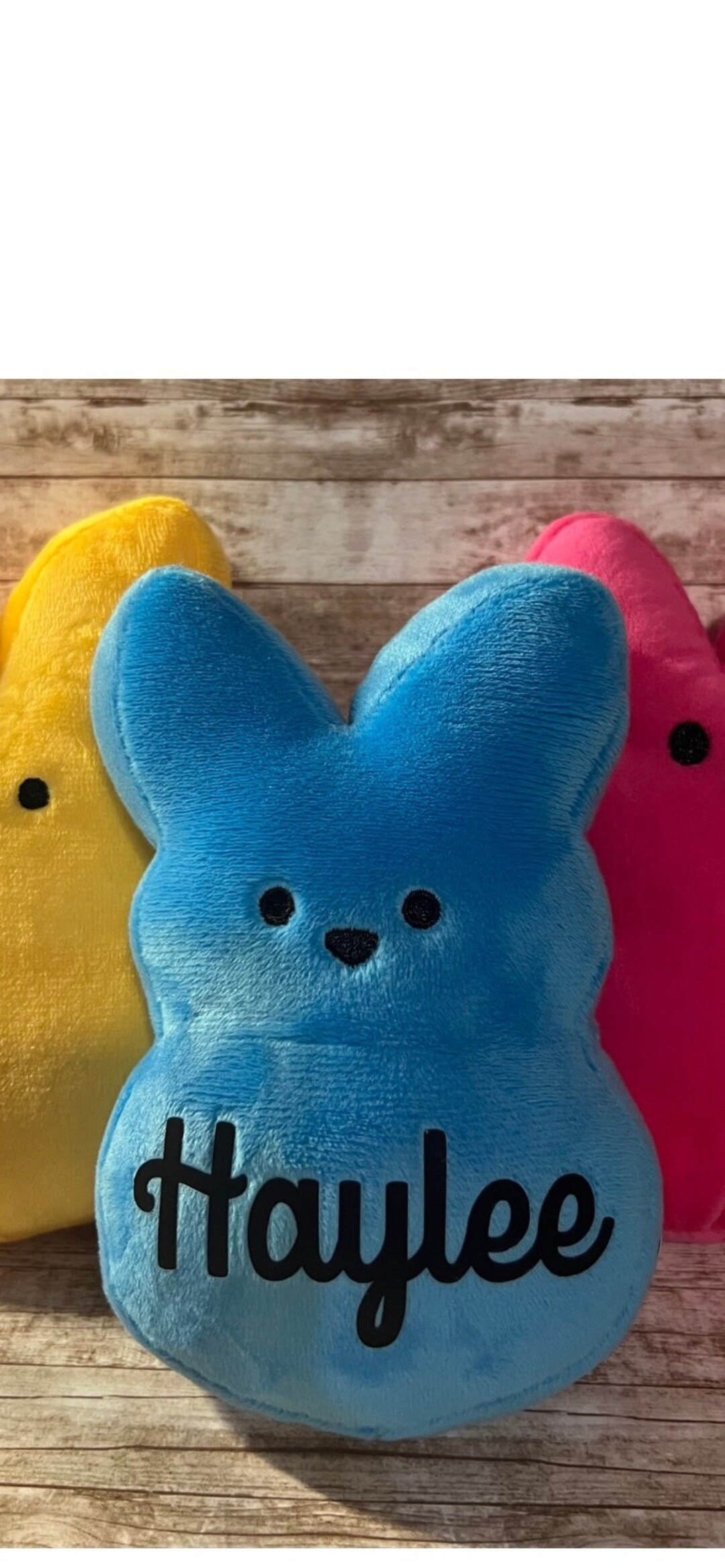Personalized Small Easter Peeps With Zipper, Easter Bunny Plush, Custom ...