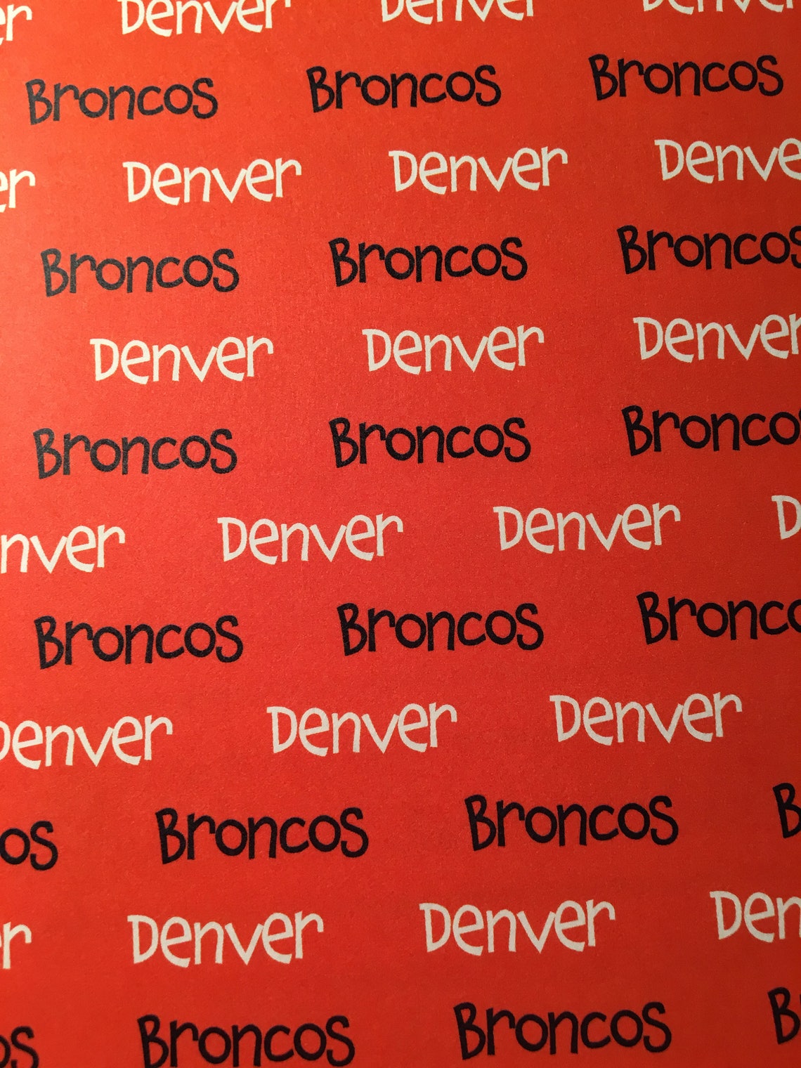 Denver Broncos 12x12 Scrapbook Paper - Etsy